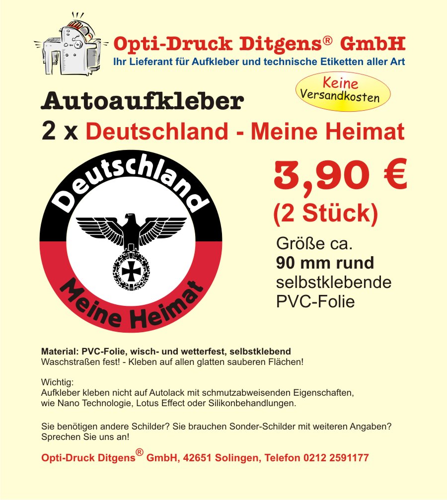 2 Aufkleber German Deutschland meine Heimat selbstklebend rund ... 2 Aufkleber German Deutschland meine Heimat selbstklebend rund ...